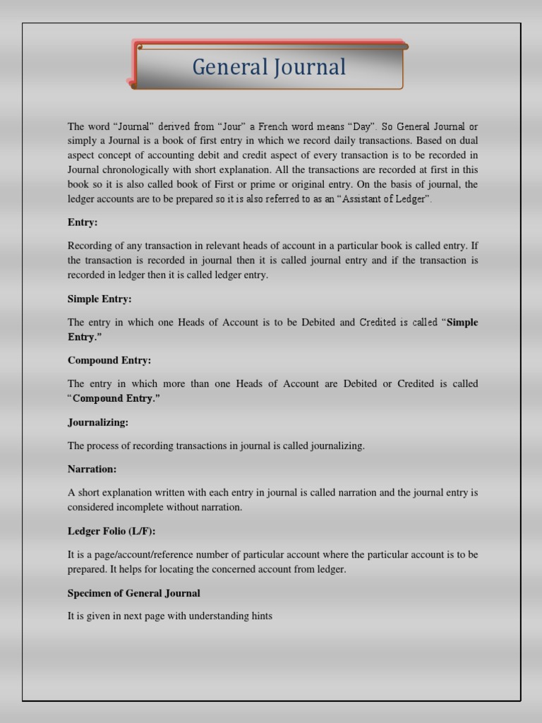 General Journal | PDF | Debits And Credits | Financial Transaction