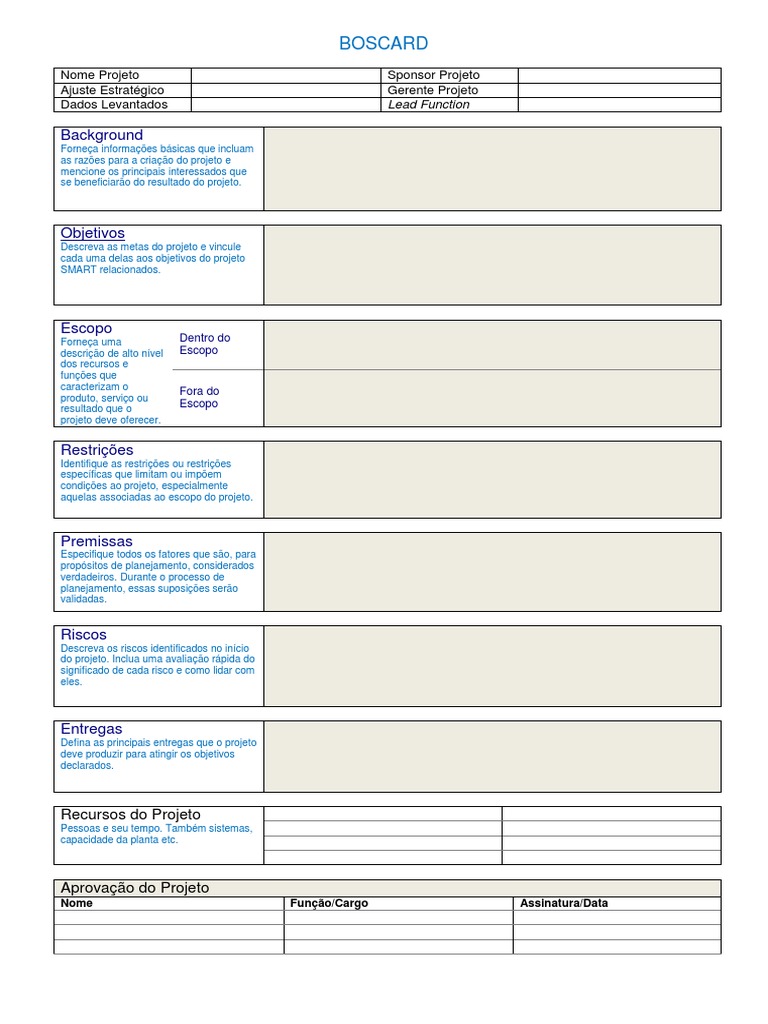 Boscard Template | PDF