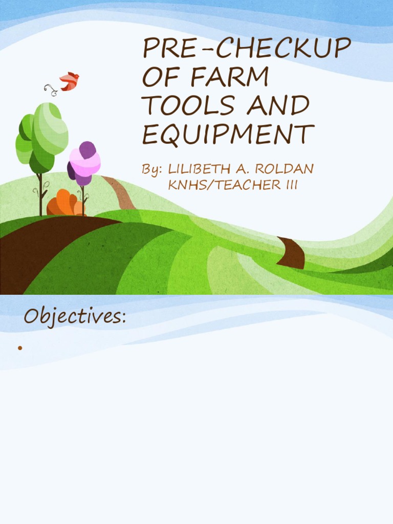 Pre Checkup of Farm Tools and Equipments | Plough | Tools | Free 30-day ...