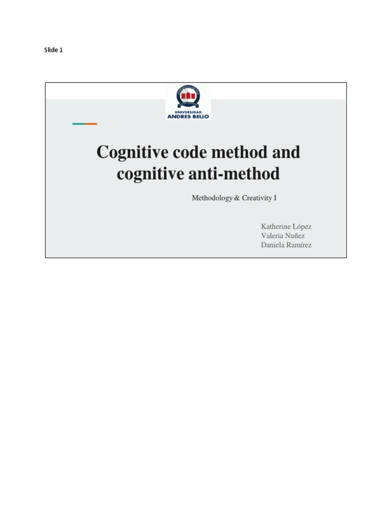 Cognitive Code Method and Cognitive Anti-Method | PDF | Fluency | Linguistics