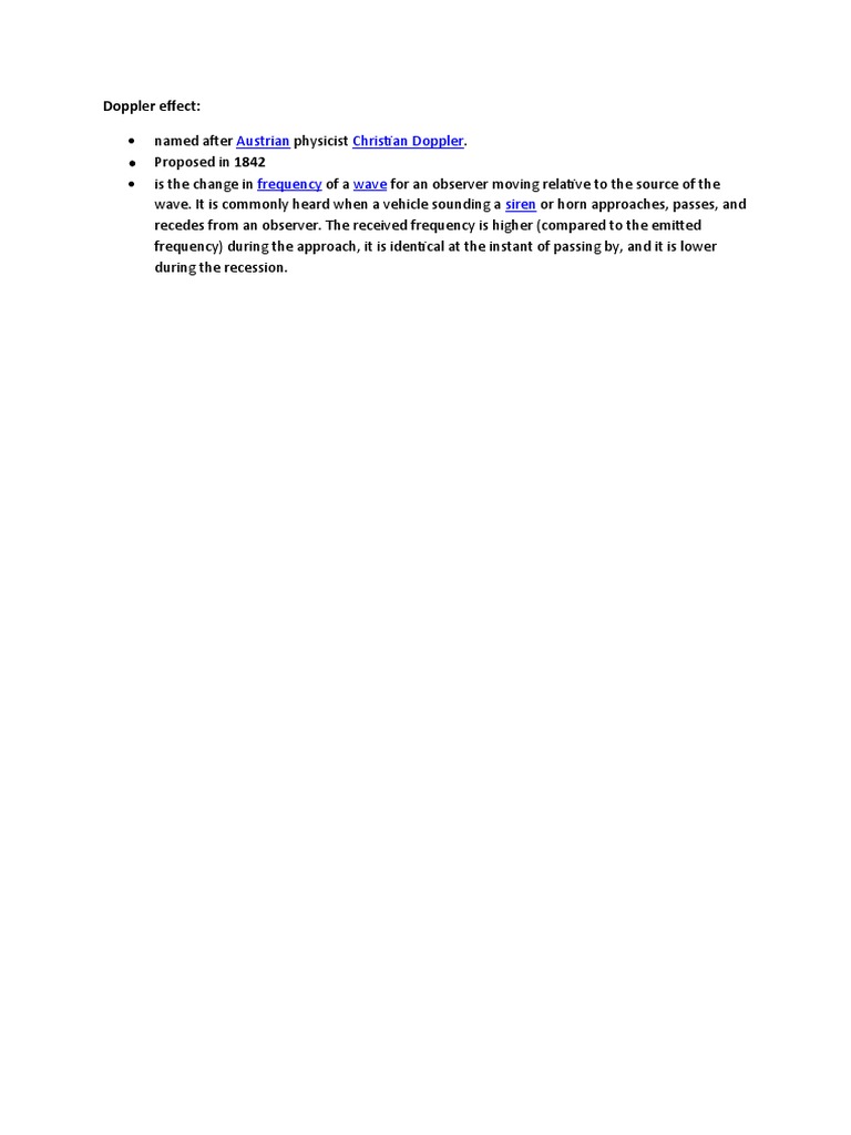 Understanding the Doppler Effect Explained | PDF