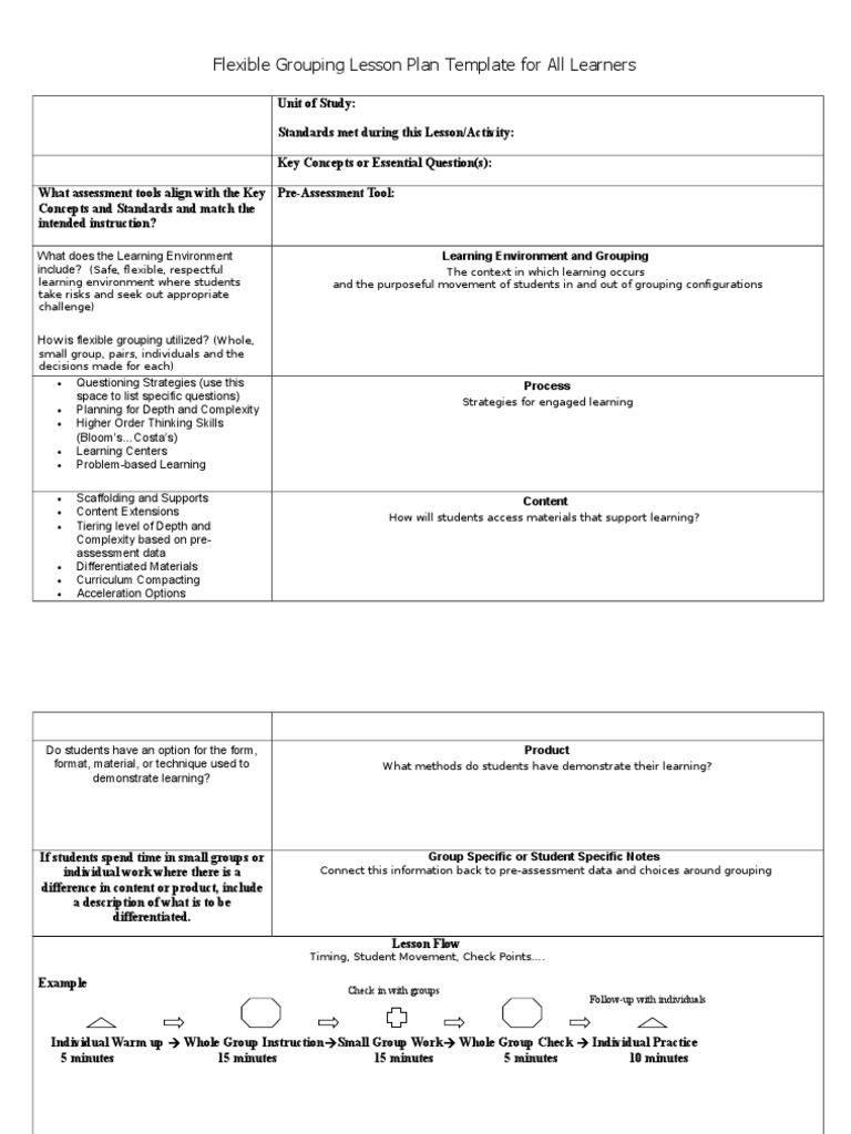 Flexible Grouping Template Download Free Pdf Educational Assessment