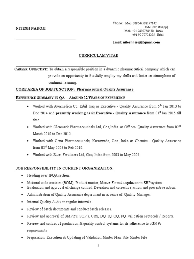Nitesh Resume | Download Free PDF | Verification And Validation | Quality