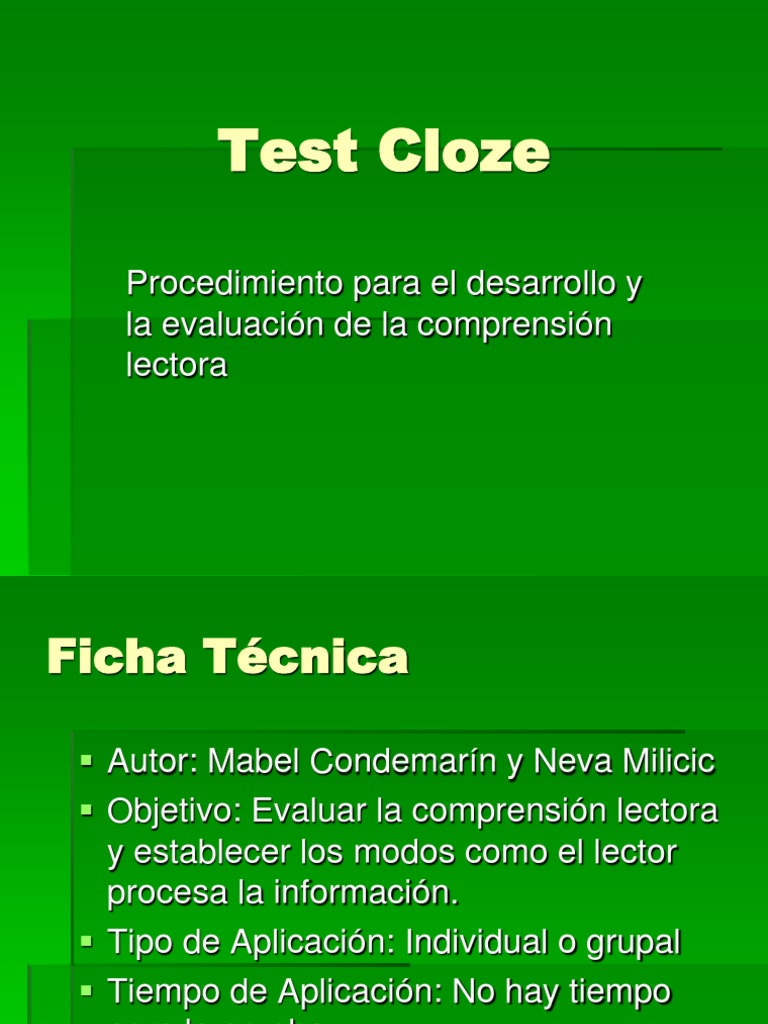 Test Cloze | PDF