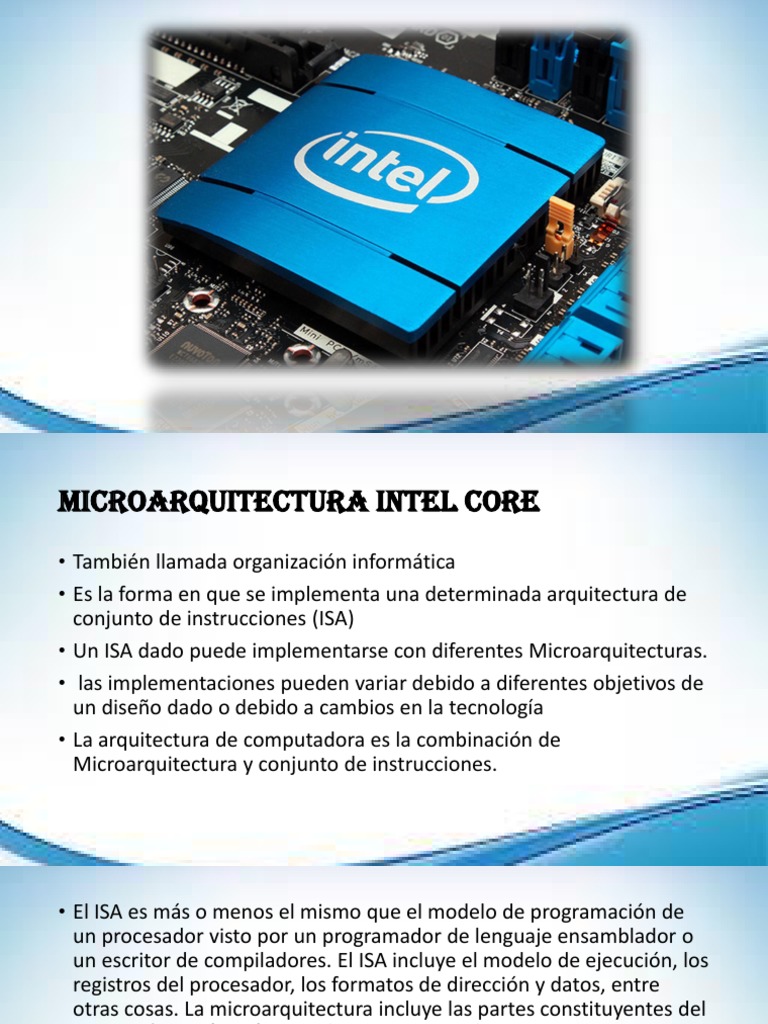Microarquitectura INTEL | Unidad Central de procesamiento | Microprocesador