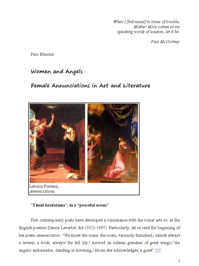 Female Perspectives on Annunciation Art | PDF | Angel | Mary, Mother Of ...