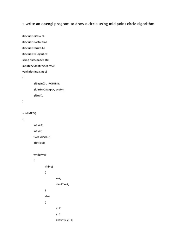 CG Computer Graphics Lab | PDF