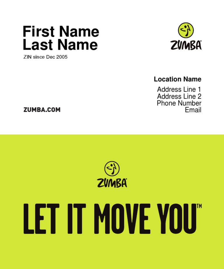 Raga Tarjetas de Zumba | PDF