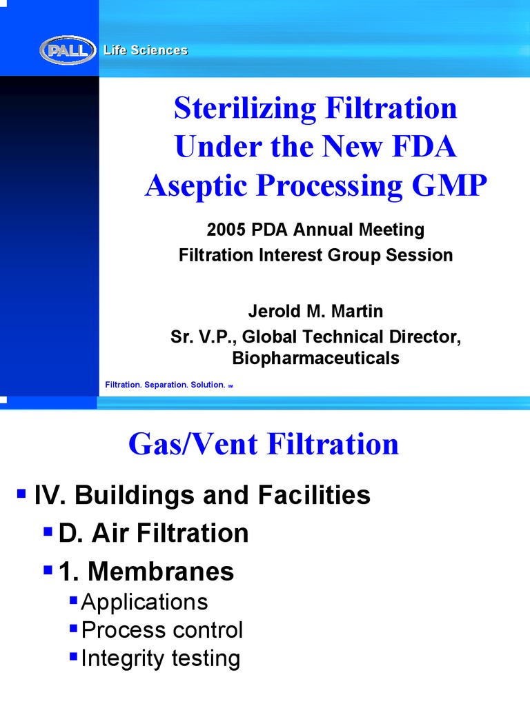 Redundant Filtration - Pall | PDF | Sterilization (Microbiology ...
