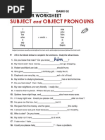 5 Exercices Anglais Pronoms Personnels Complements | PDF