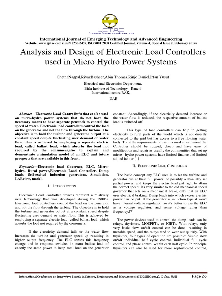 Ijetae Icitsem 2014 05 | PDF | Rectifier | Electric Generator