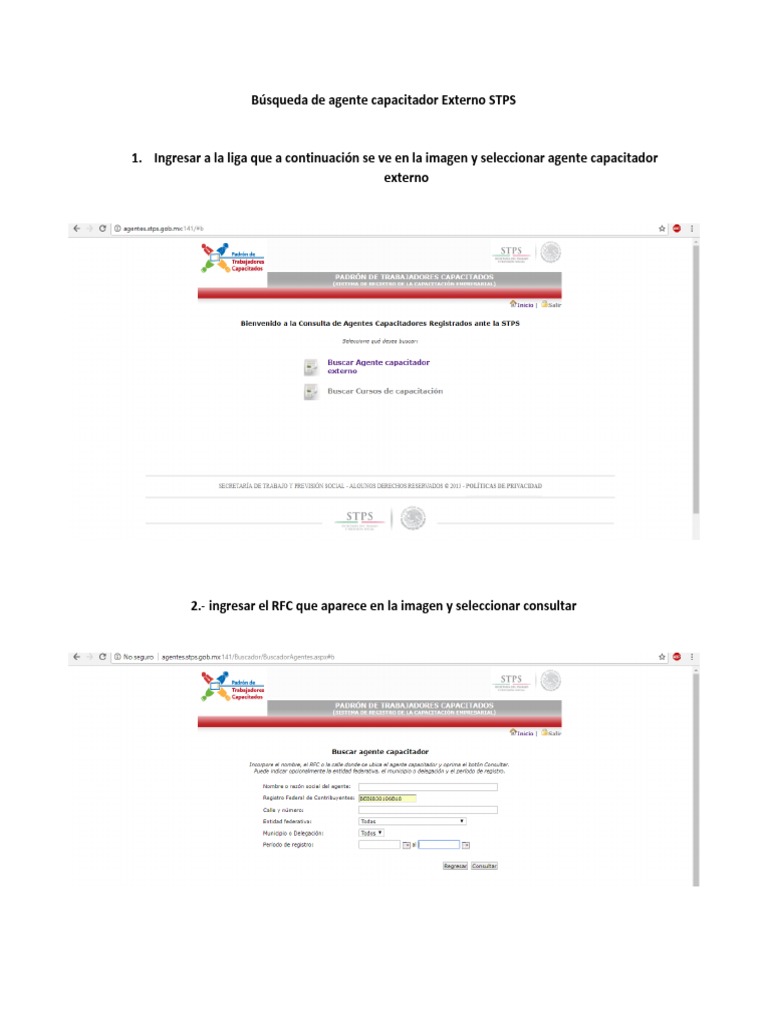 Búsqueda de Agente Capacitador Externo STPS