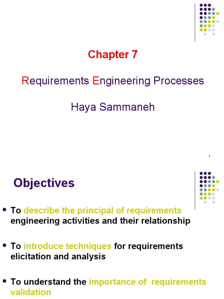 CH 7 Requirements Engineering Processes | PDF | Use Case | System
