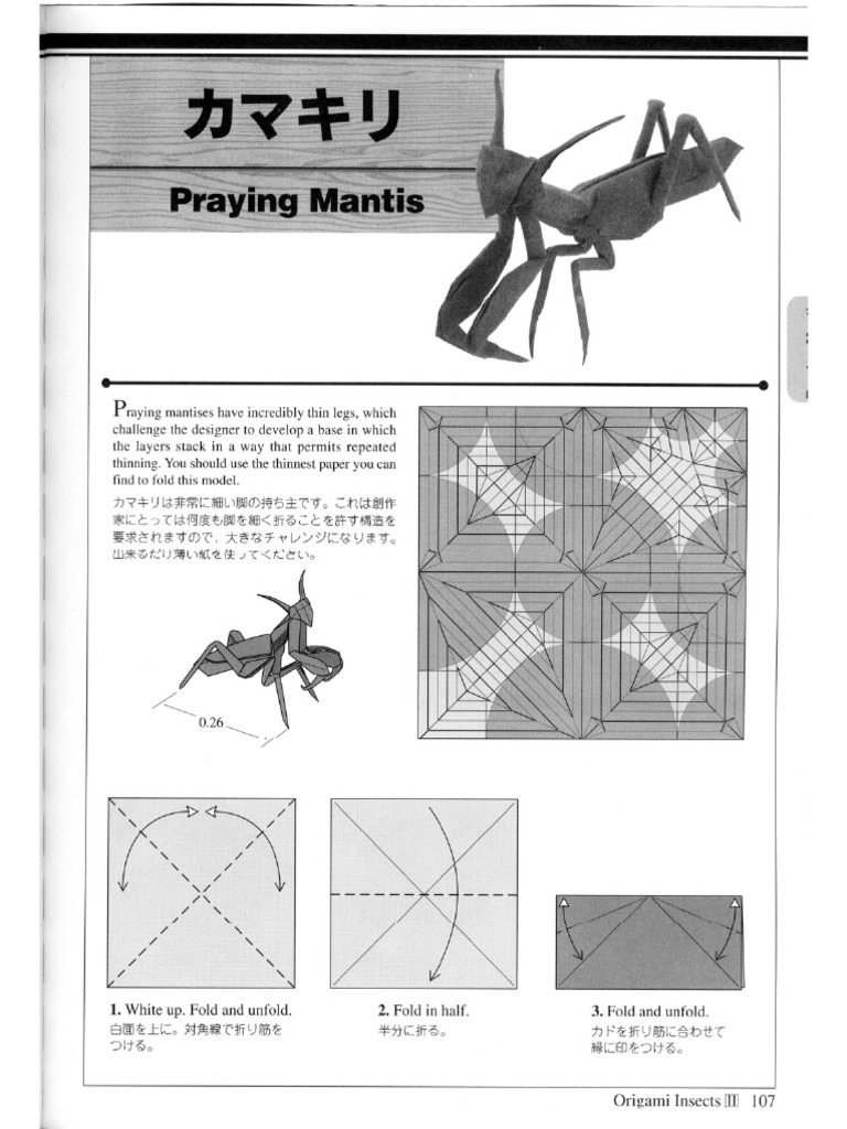Robert J. Lang - Praying Mantis PDF | PDF