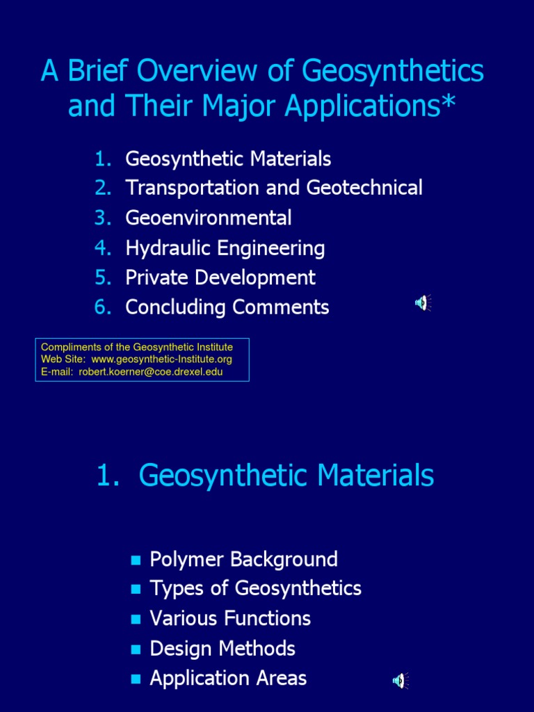 Geosynthetics: Overview and Applications | PDF | Materials | Civil ...