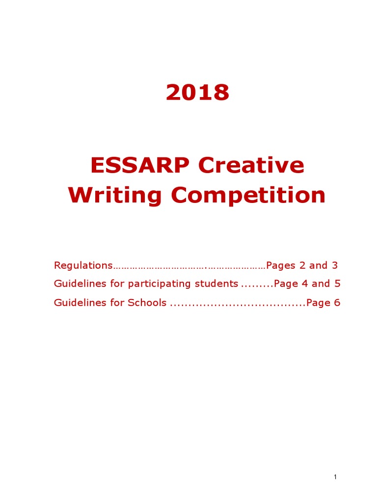 ESSARP Creative Writing - Regulations and Guidelines | PDF | Password ...