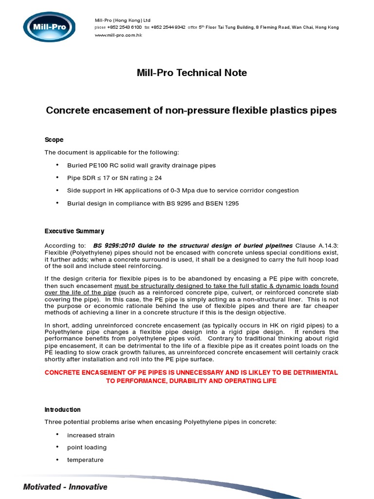Concrete Encasement of Flexible Pipes v20 | PDF | Concrete | Fracture