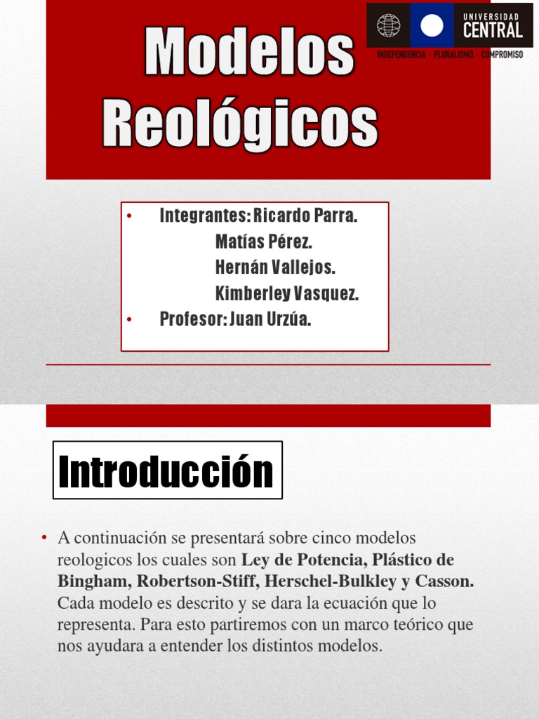 Modelos Reológicos: Herschel-Bulkley y Más | PDF | Viscosidad ...