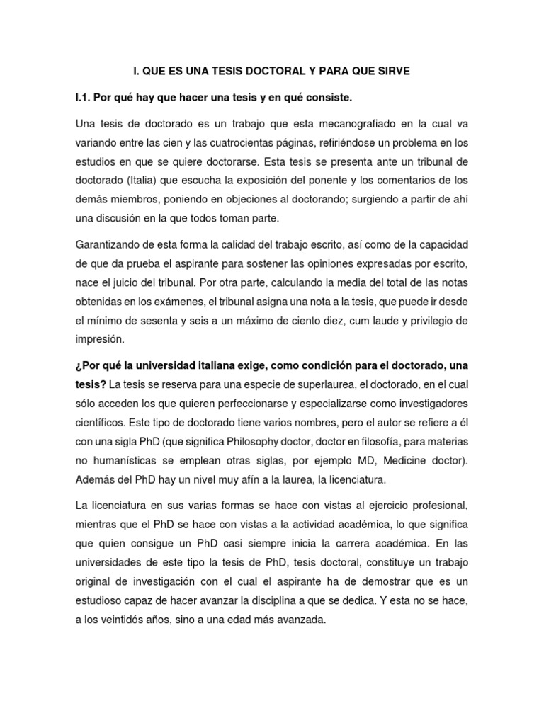 Que Es Una Tesis | Descargar gratis PDF | Doctorado | Libros