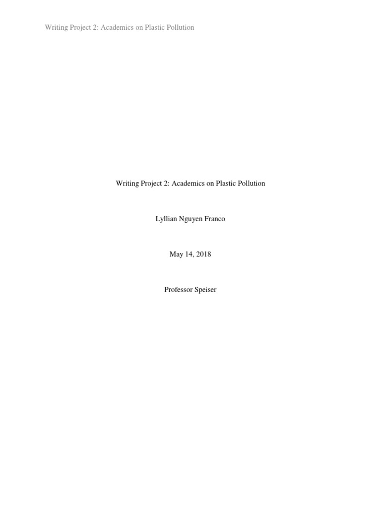 Writing Project 2 Revised | PDF | Economics | Recycling
