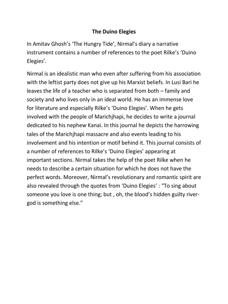 The Duino Elegies | PDF