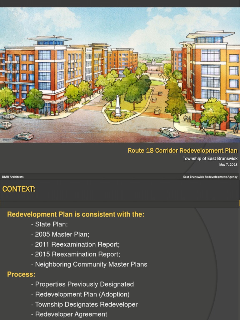 East Brunswick Redevelopment Plan | PDF | Retail