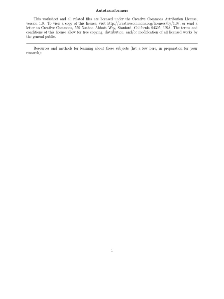 Auto Transformers Problems Pdf Transformer Voltage