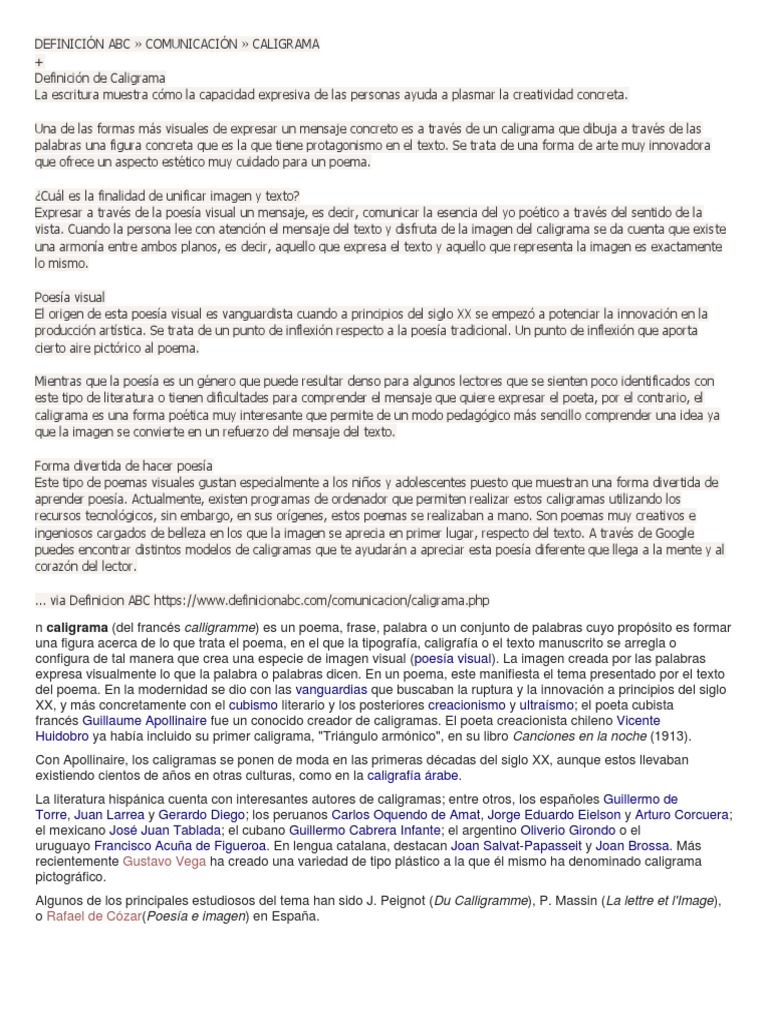 Caligrama y Acrostico | PDF | Escritura | Poesía