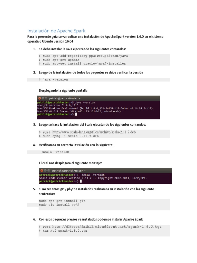 Instalación de Apache Spark | PDF | Cubierta segura | Java (lenguaje de ...