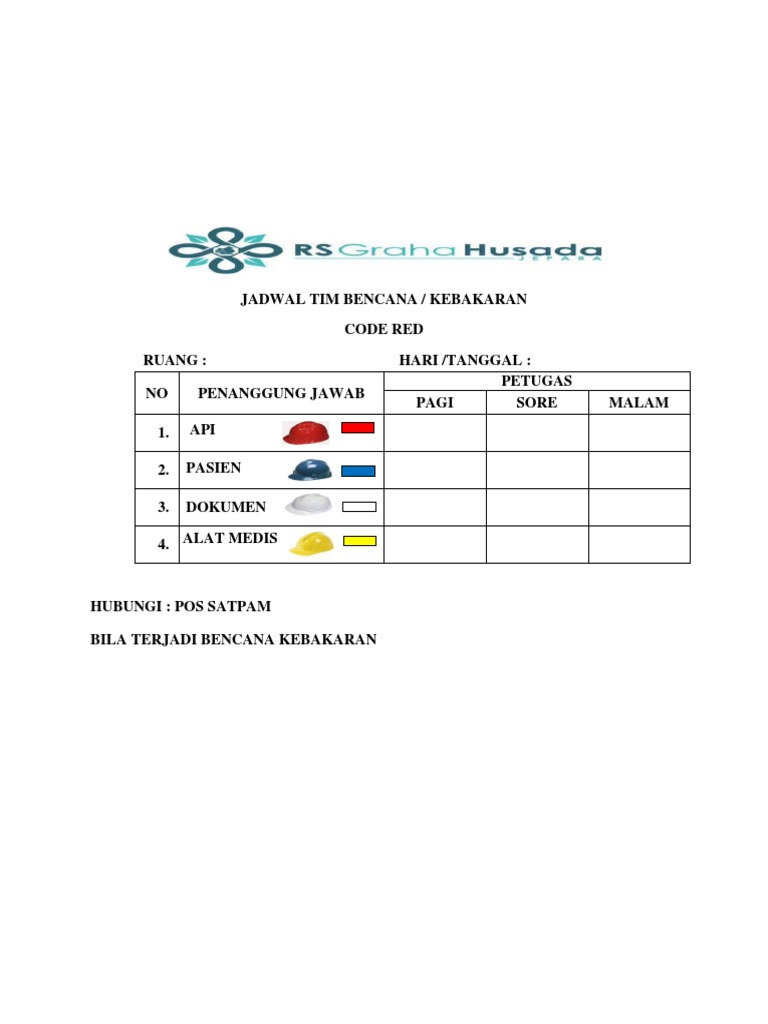 Jadwal Tim Bencana | PDF