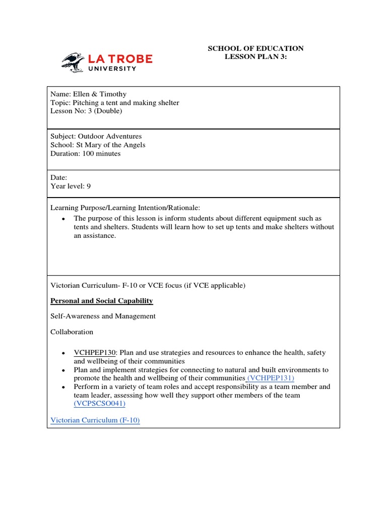 Lesson Plan 3 Unit Plan Snow | PDF | Inclusion (Education) | Learning