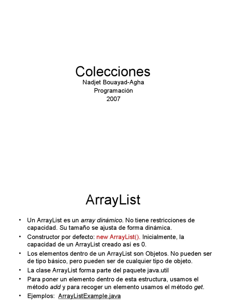 Array List | PDF | Java (lenguaje de programación) | Gestión de datos