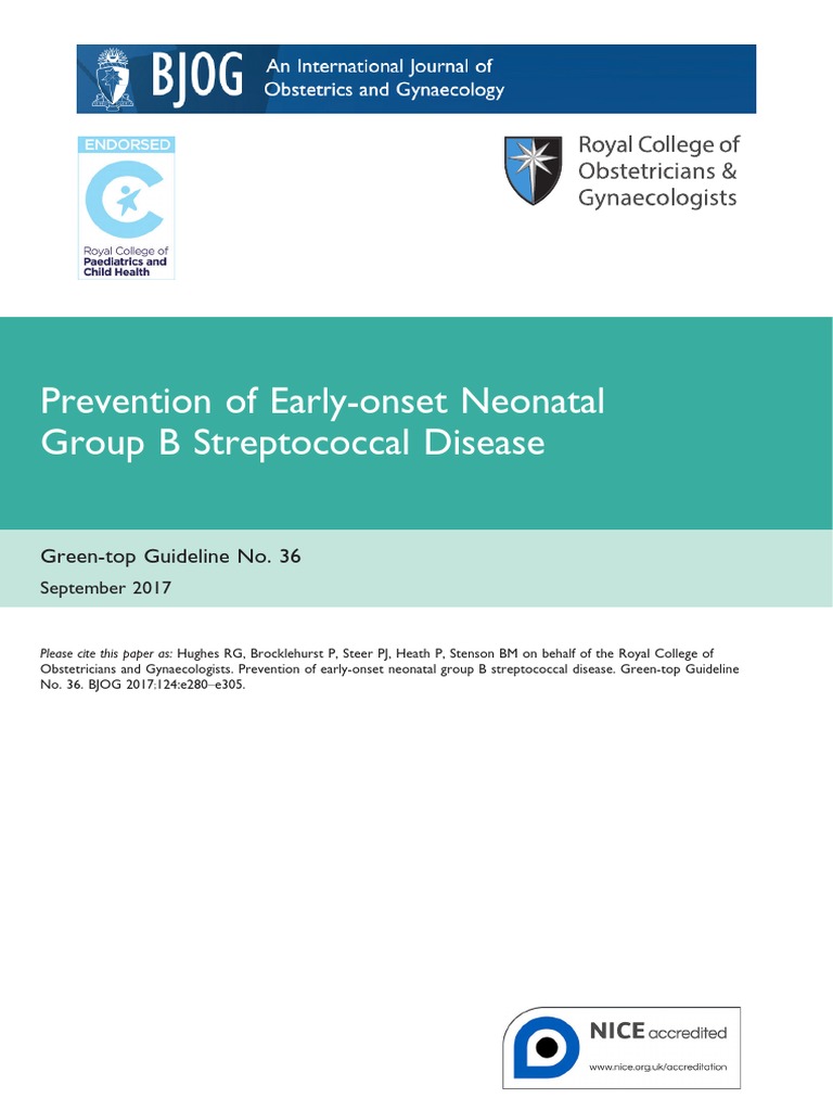 GBS Guideline RCOG | PDF | Preterm Birth | Childbirth