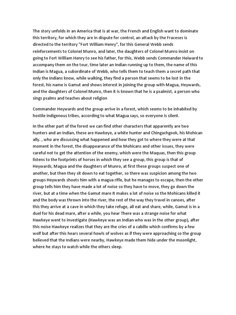 The Last of Mohicans Resumen | PDF | Violence