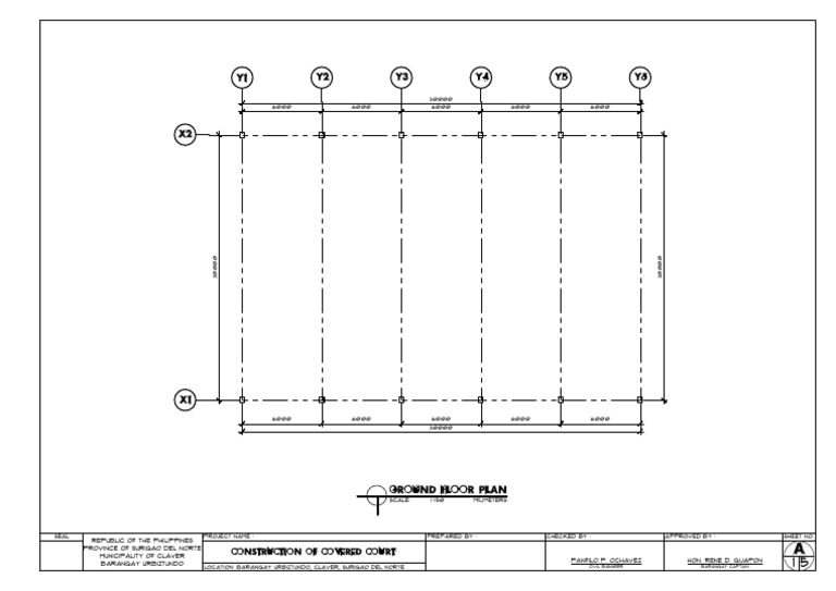 Covered Court Construction Plan | PDF