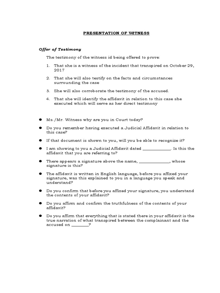 Presentation of Witness | PDF | Social Science | Foreign Language Studies