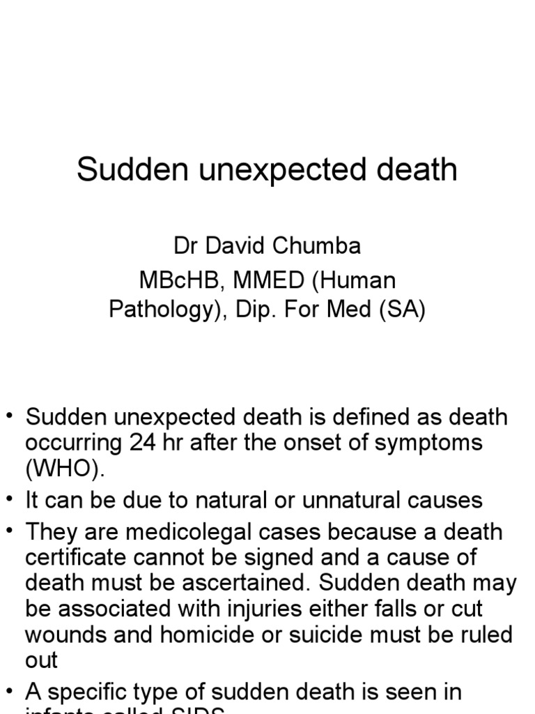 Causes of Sudden Unexpected Death | PDF | Heart | Cardiac Arrest