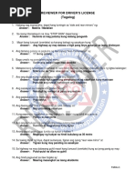 LTO CDE Online Validation Exam Reviewer With Answer | PDF