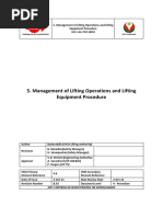 Lifting Operation Procedure | PDF | Crane (Machine) | Elevator