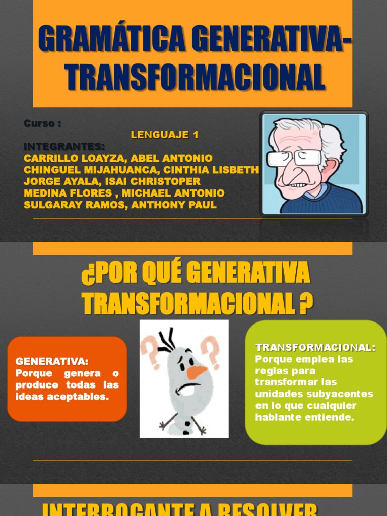 Gramática Generativa Transformacional Anthony | PDF | Noam Chomsky ...