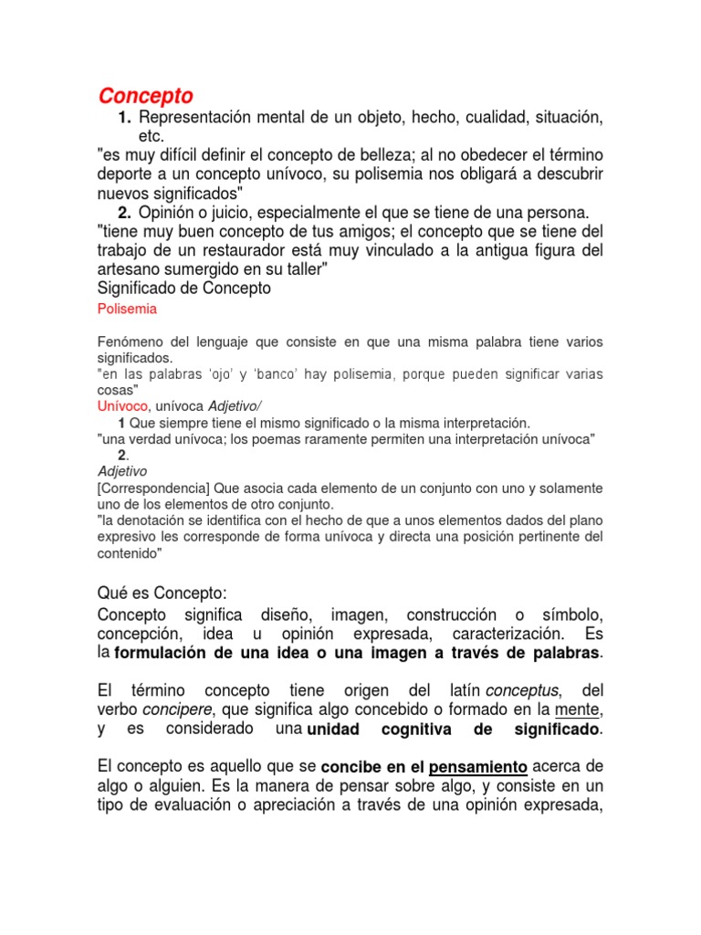 00 - Concepto | PDF | Concepto | Definición
