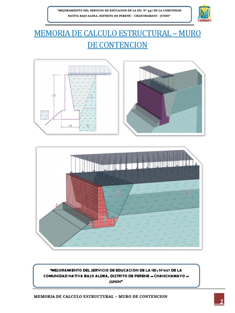 Memoria de Calculo de Muros de Contencion | Fundación (Ingeniería ...