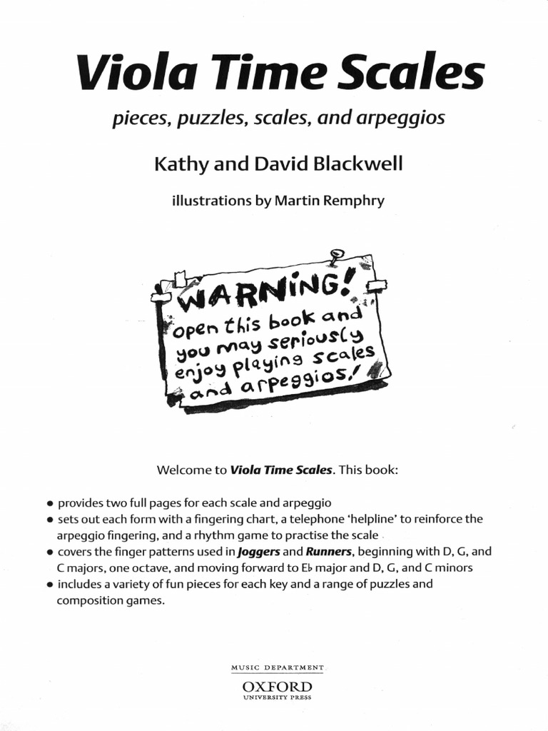 Viola Time Scales-Kathy and David Blackwell PDF | PDF