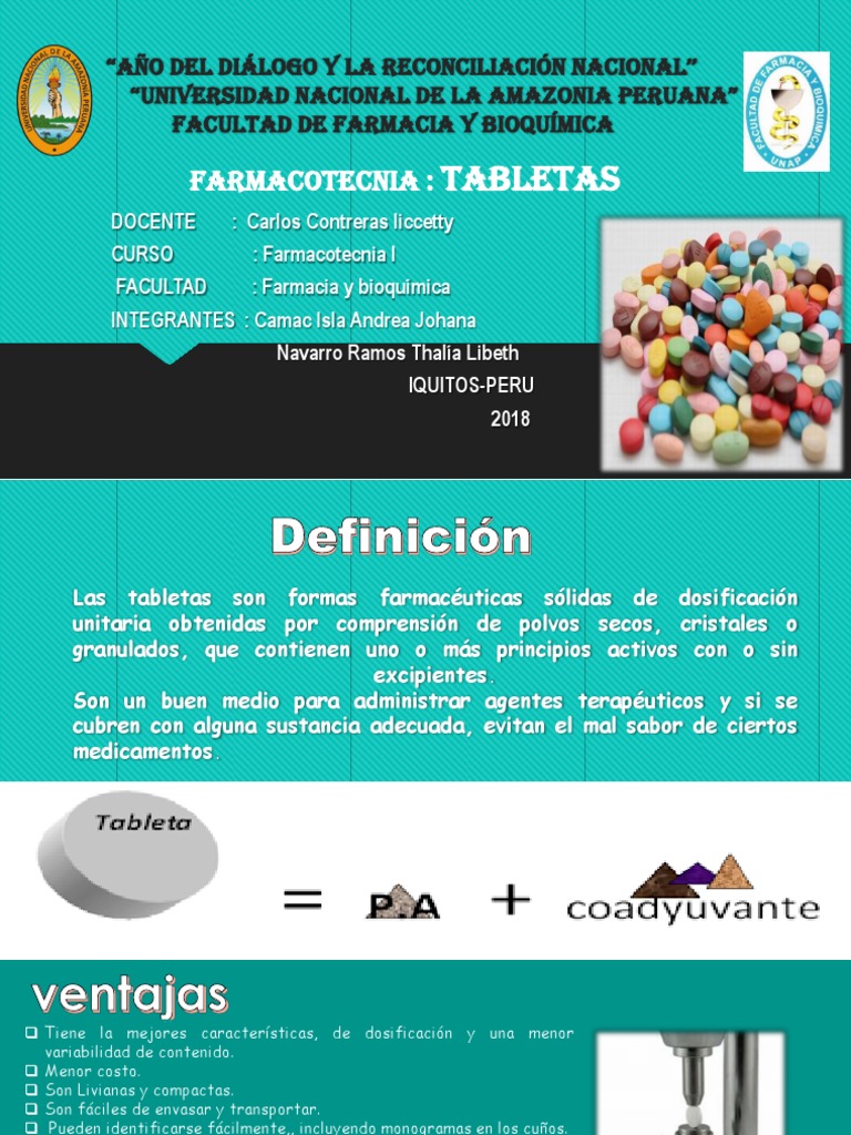 Características y clasificación de tabletas | PDF | Tableta (Farmacia ...