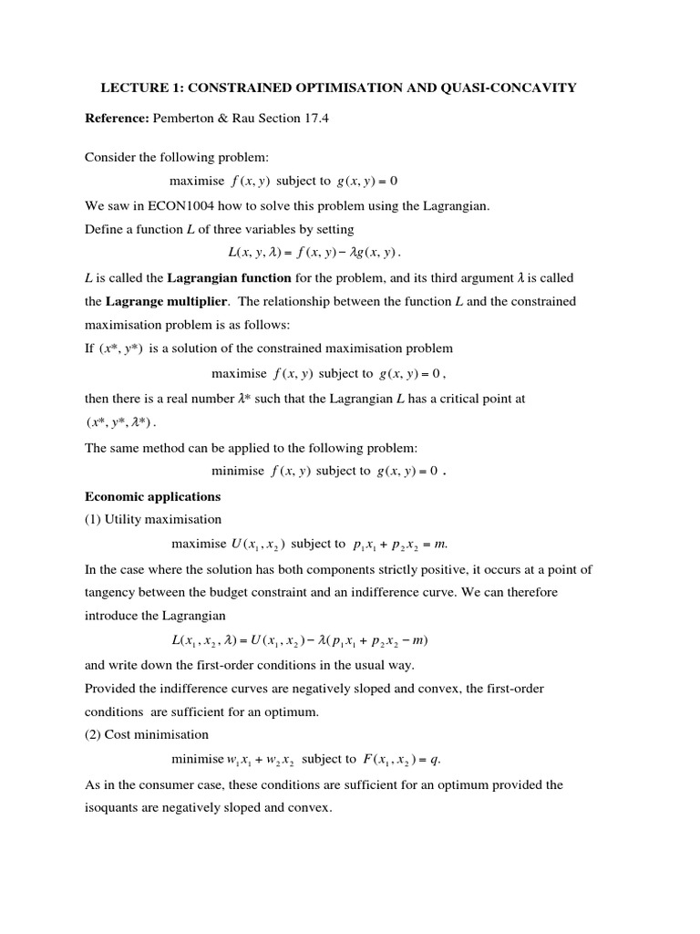 Mathematics For Economics | PDF | Mathematical Optimization | Mathematical Relations