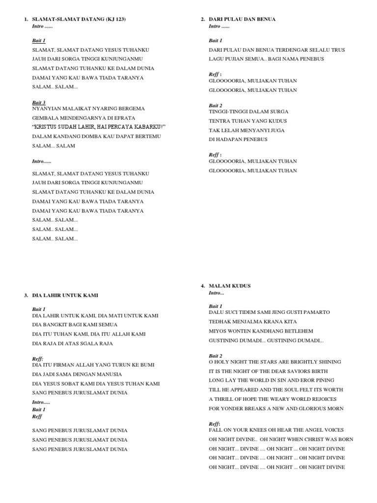 Teks Pandu Puji Dan MC Natal 2017 | PDF