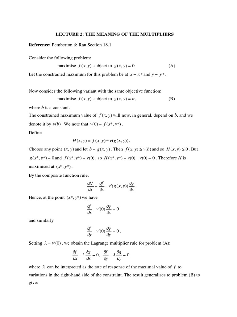 Math For Economics | PDF | Mathematical Optimization | Analysis