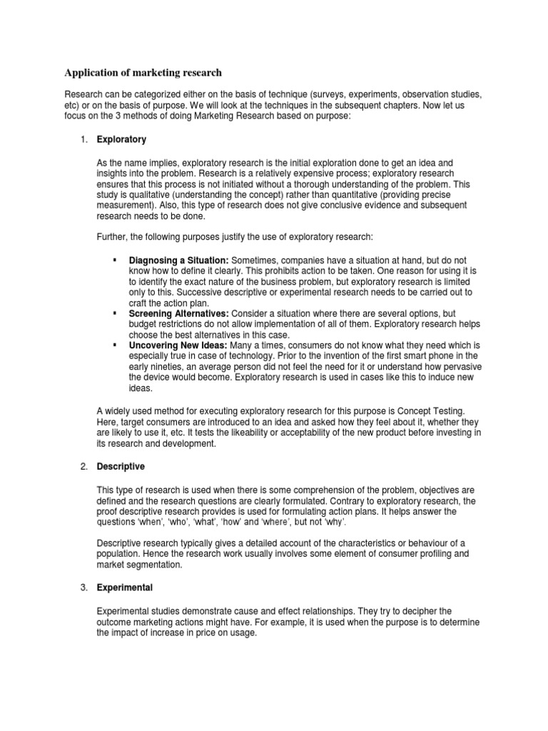 Application of Marketing Research | PDF | Brand | Marketing Research
