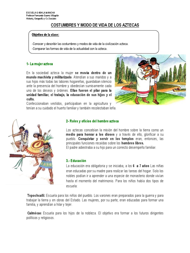 Costumbres y Modo de Vida de Los Aztecas | azteca | Mujer