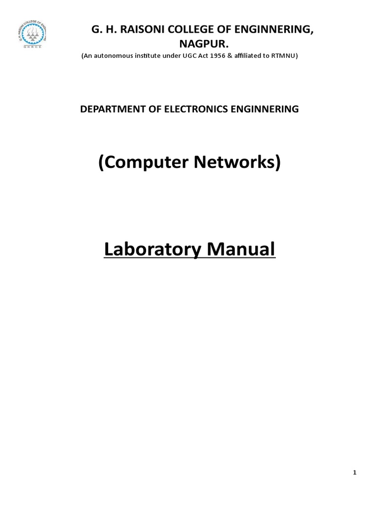 Laboratory Manual: (Computer Networks) | PDF | Ip Address | Computer ...